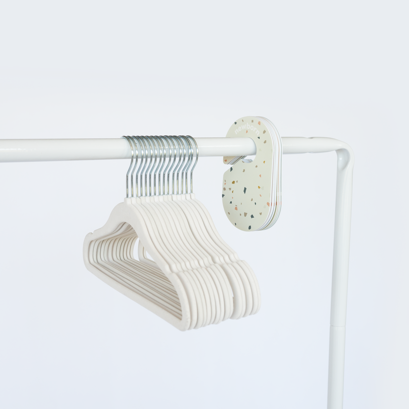 velvet hanger cream & terrazzo closet divider set – 3sprouts.com