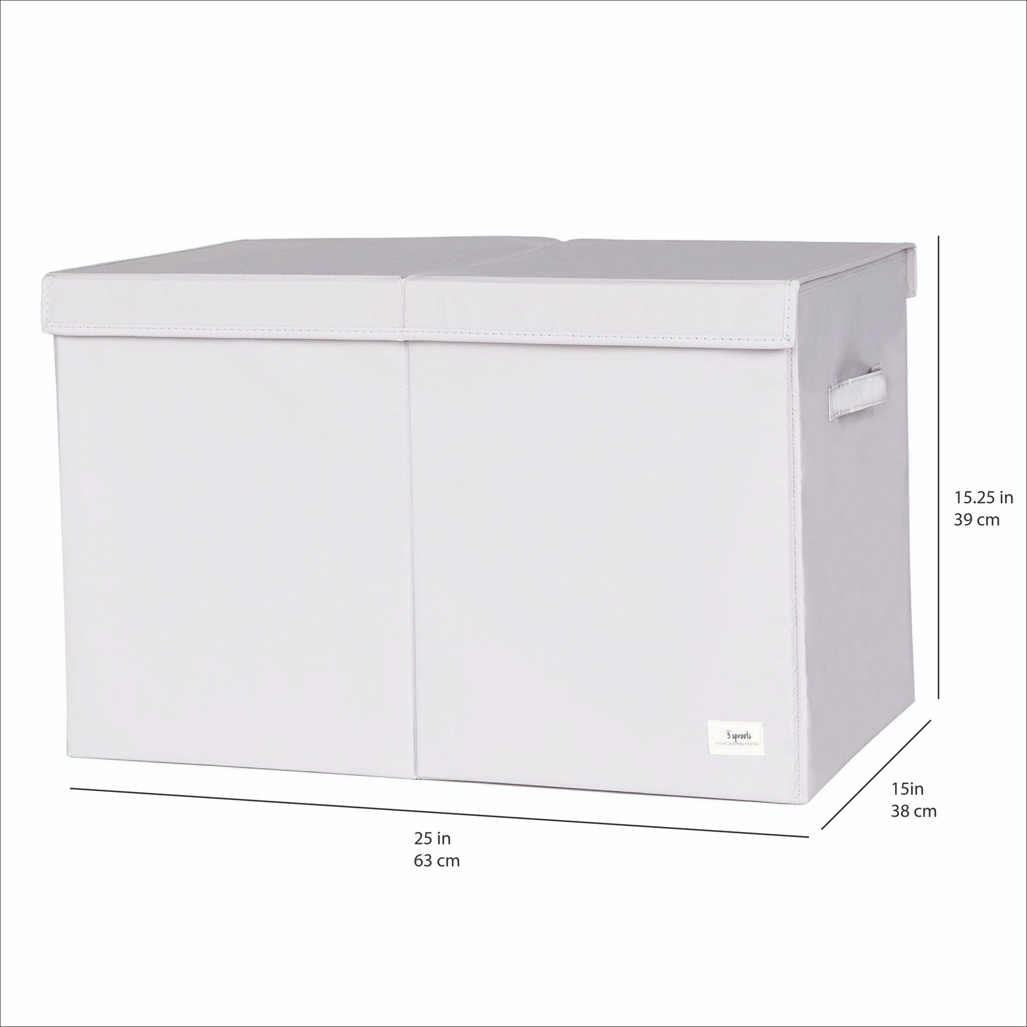 gray recycled fabric folding storage chest – 3sprouts.com
